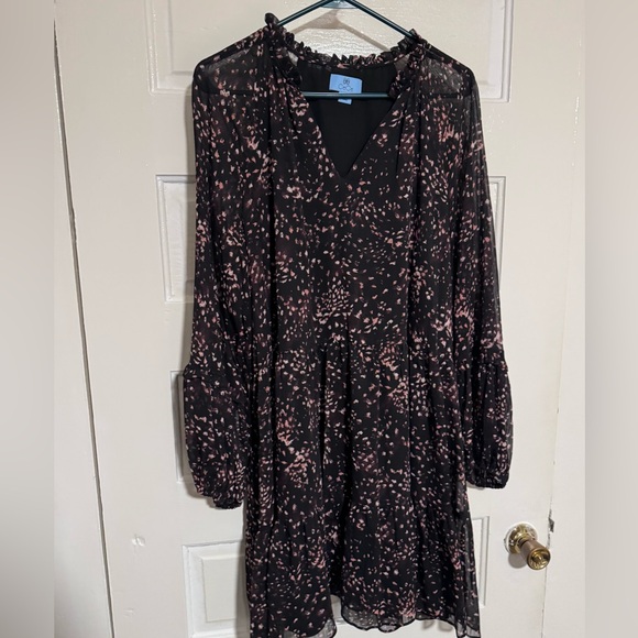 CeCe | Dresses | Cece Long Sleeve Vneck Babydoll Dress | Poshmark
